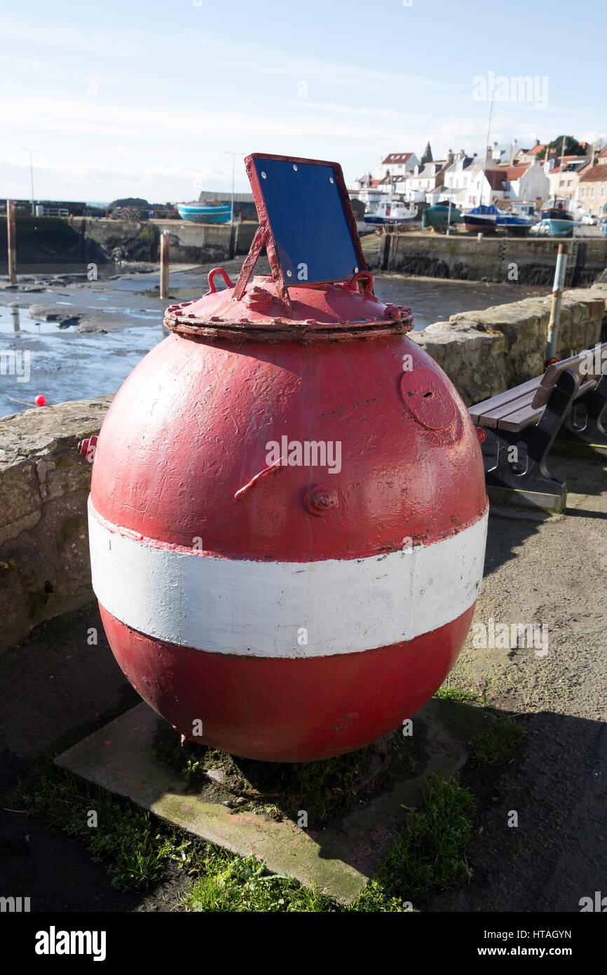 Old wartime floating bomb In St Monan's Scotland Stock Photo - Alamy