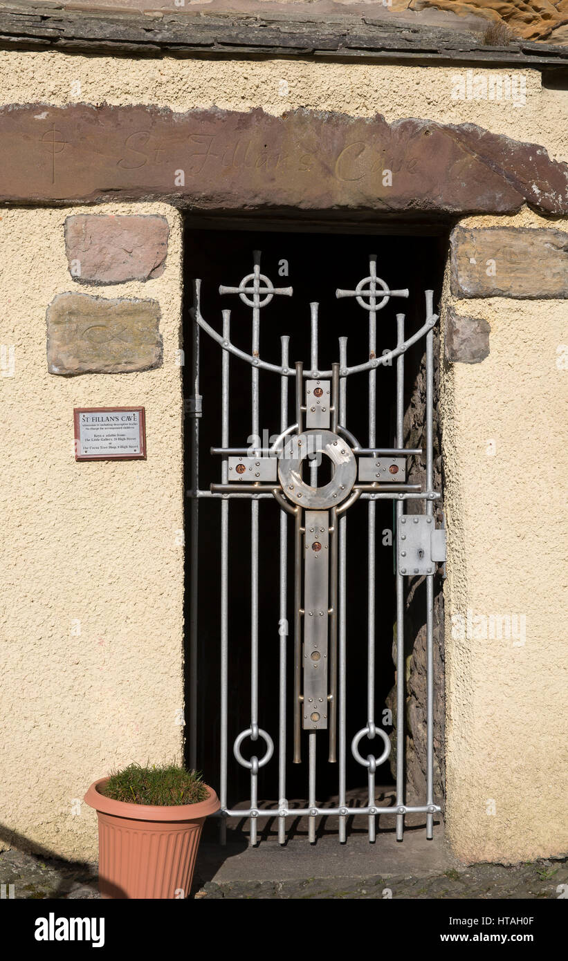Gate to a Cave In St Monan's Scotland Stock Photo - Alamy