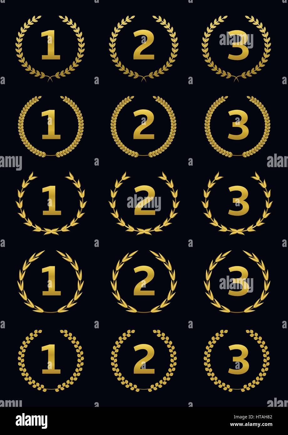 Golden award set Stock Vector Image & Art - Alamy