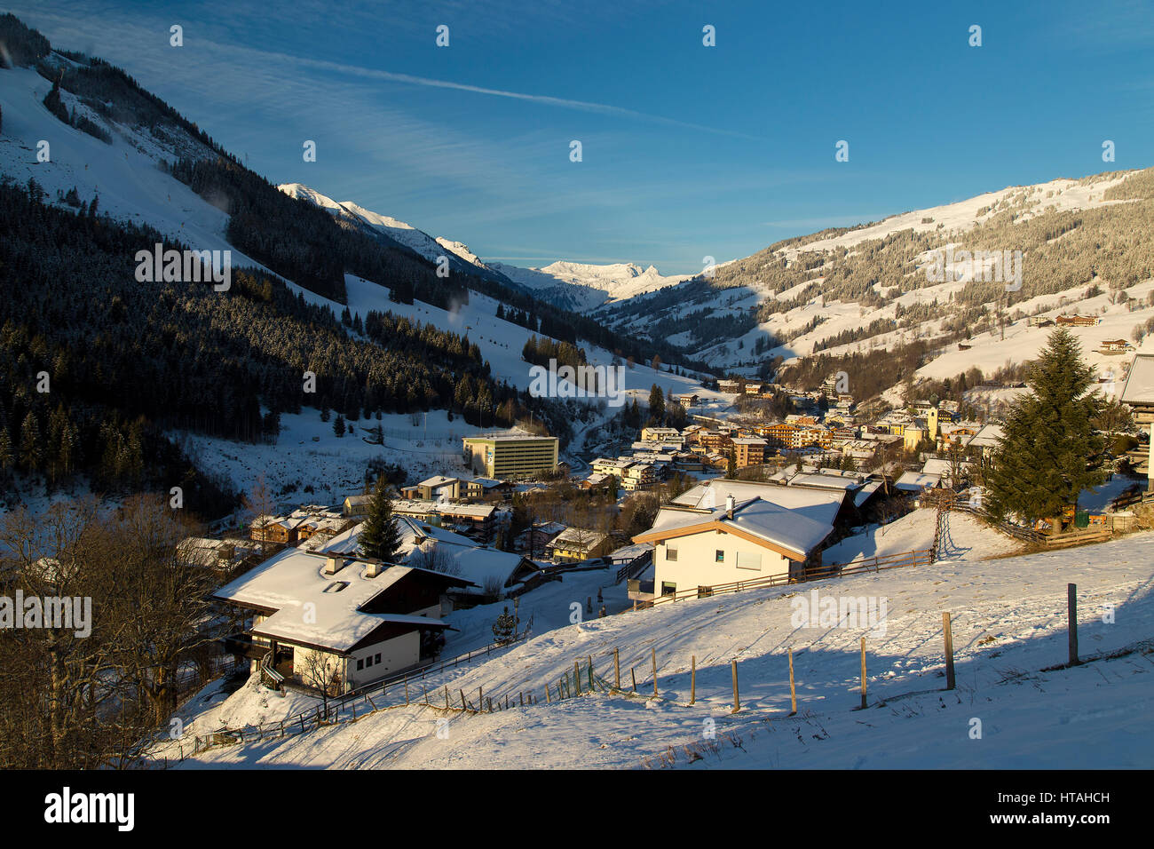 Saalbach Hinterglemm - Austrian Ski Resort Stock Photo - Alamy