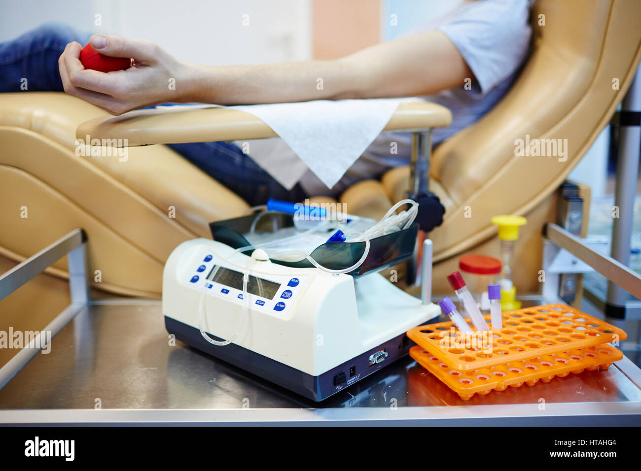 Medical equipment for blood transfusion Stock Photo - Alamy