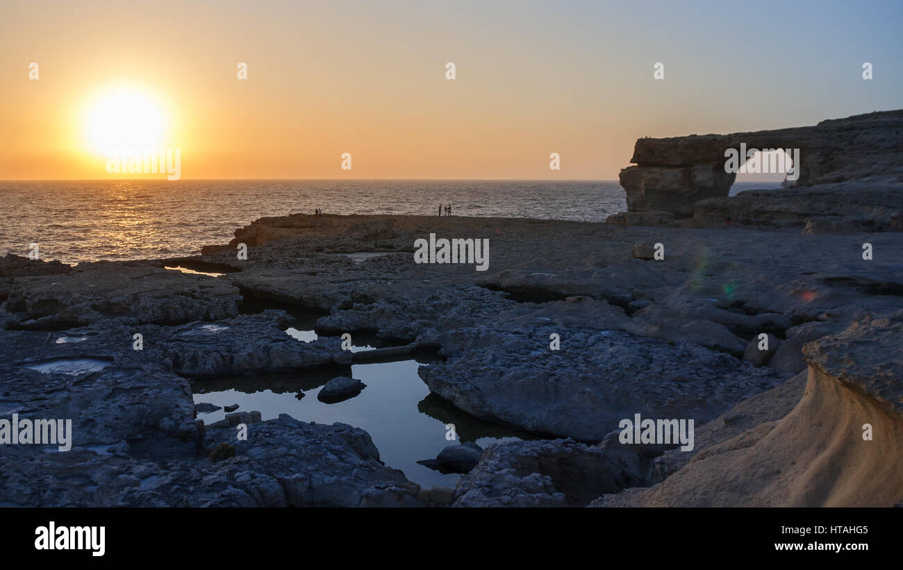 Azure Window, Natural arch on the island of Gozo, Malta Stock Photo - Alamy