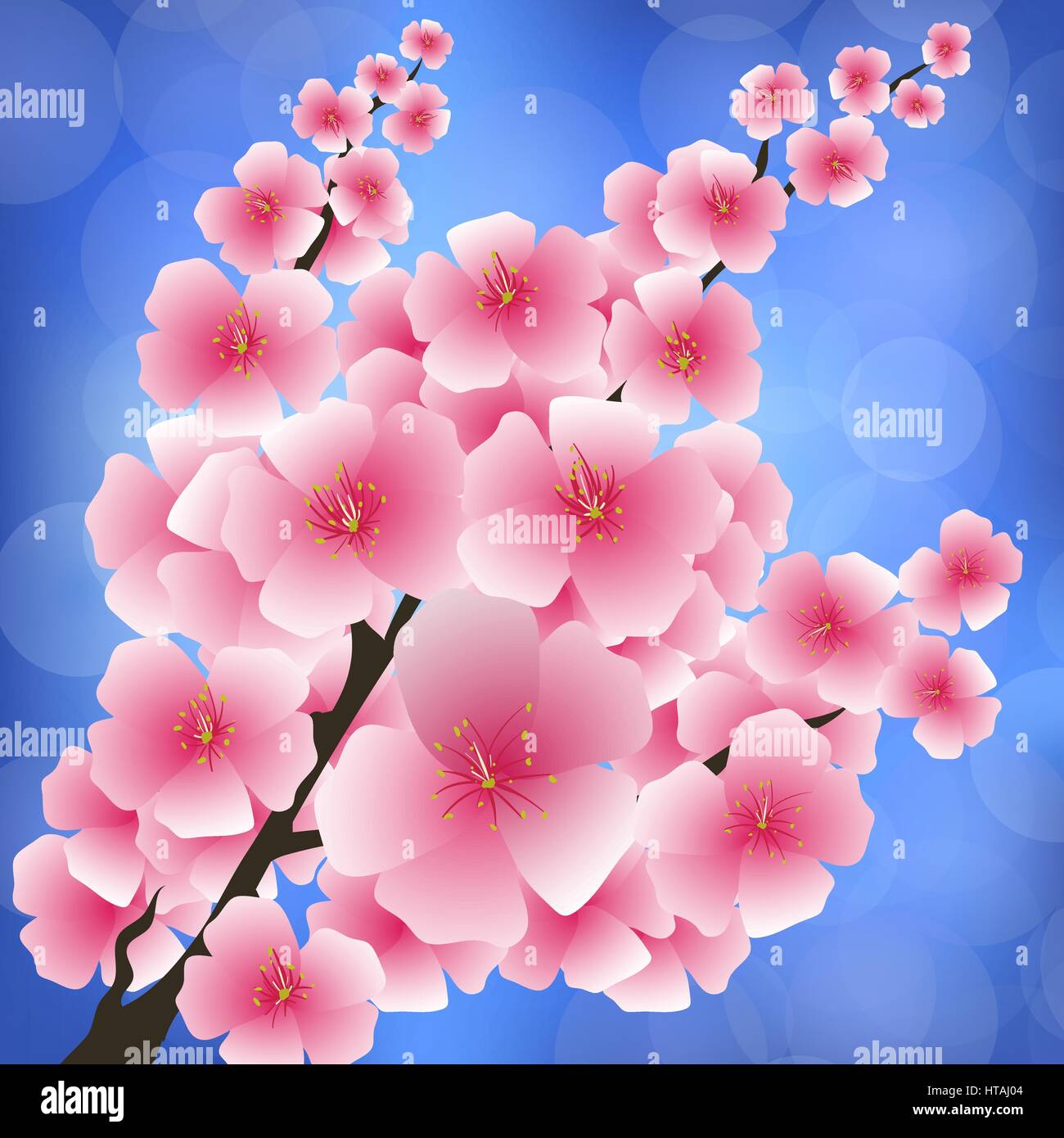 Japanese culture flowers Stock Vector Images - Alamy