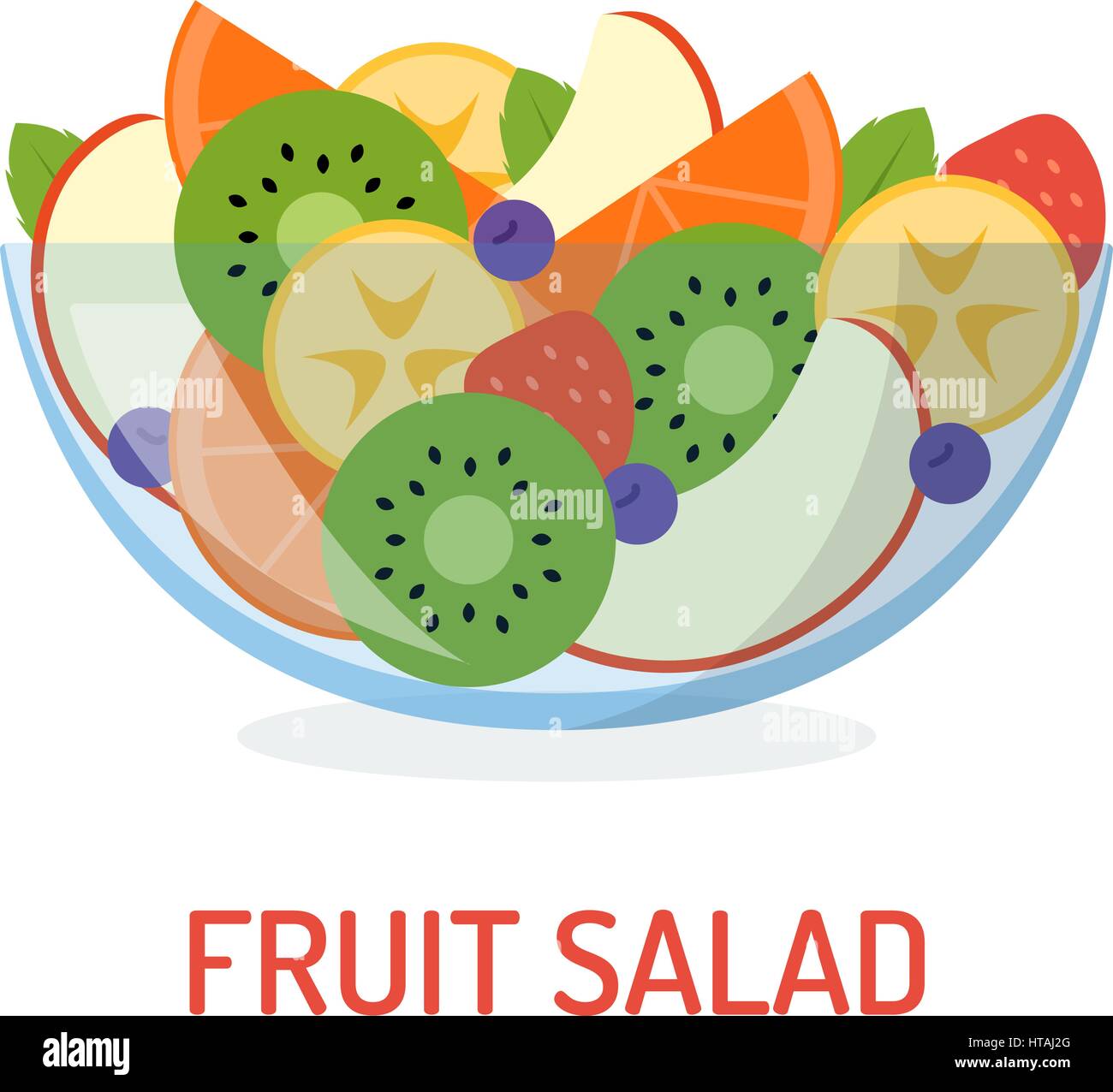 Fruit cocktail salad in Stock Vector Images - Alamy