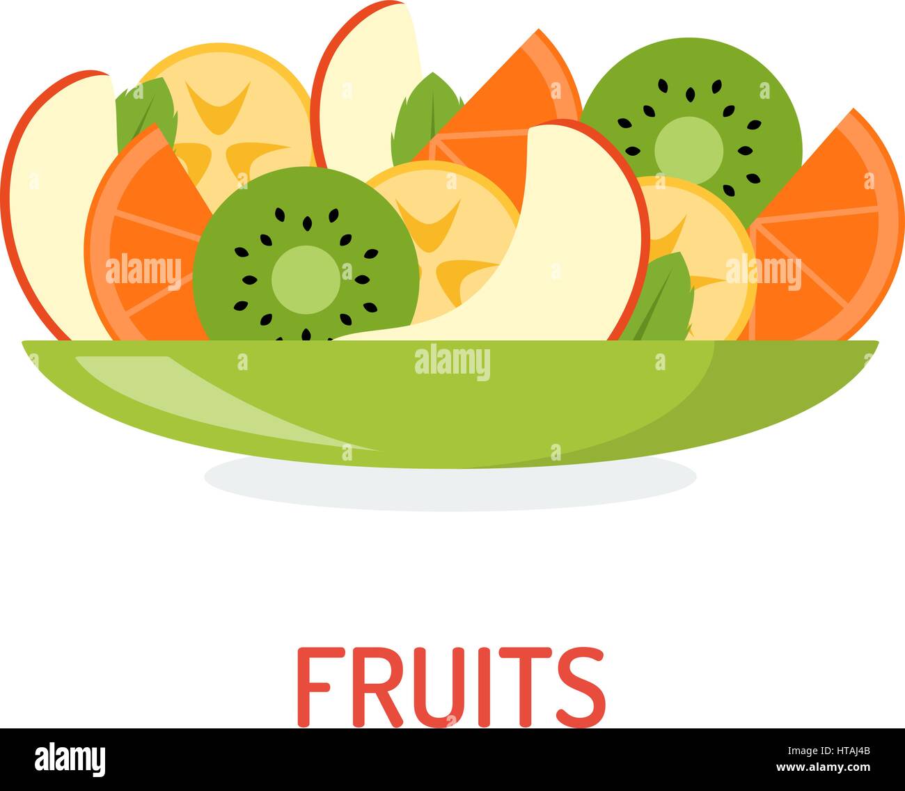 Sliced apple fruit icon Stock Vector Images - Alamy