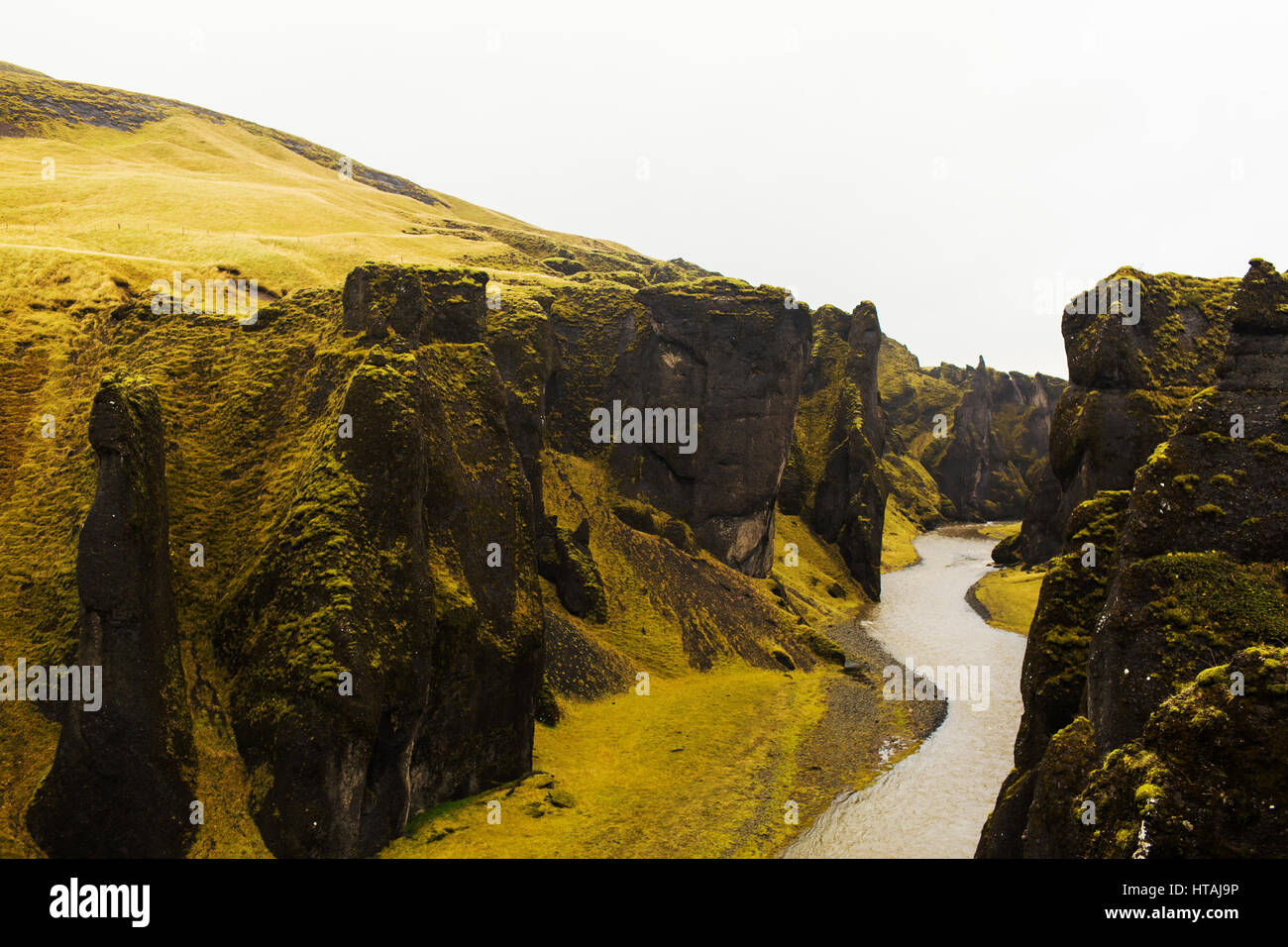 Gorge of river between two cliffs Stock Photo - Alamy