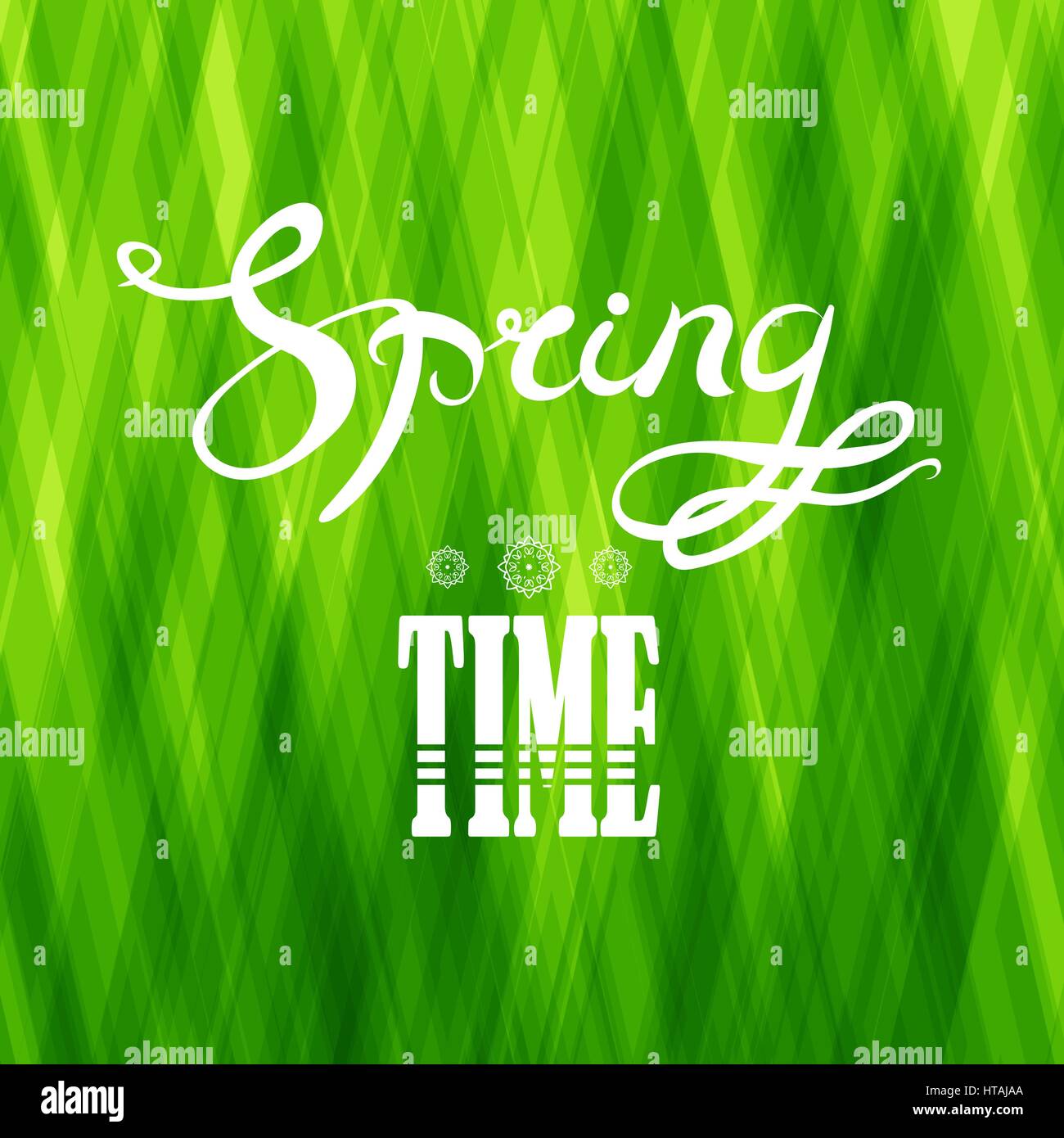 Spring Lettering Design. Green Banner Stock Vector Image & Art - Alamy