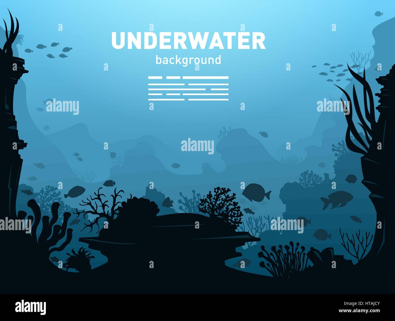 Underwater aqua world coral reef Stock Vector Images - Alamy