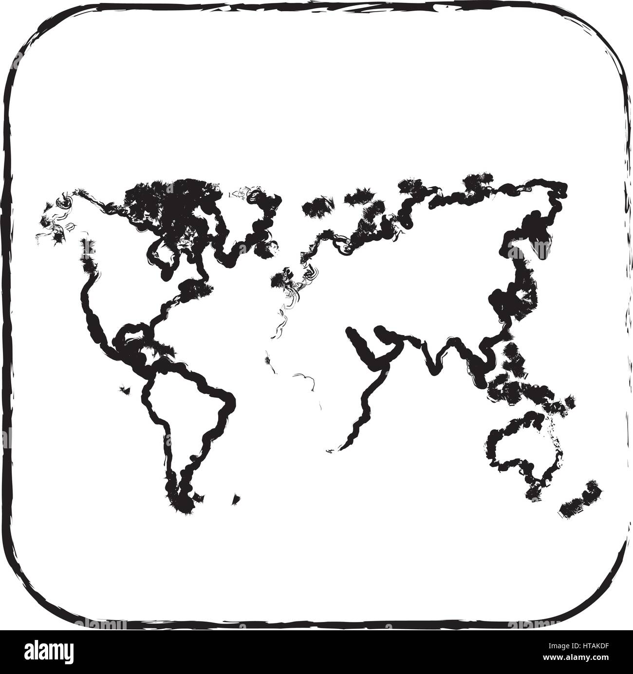 contour map earth planet icon, vector illustraction design Stock Vector ...