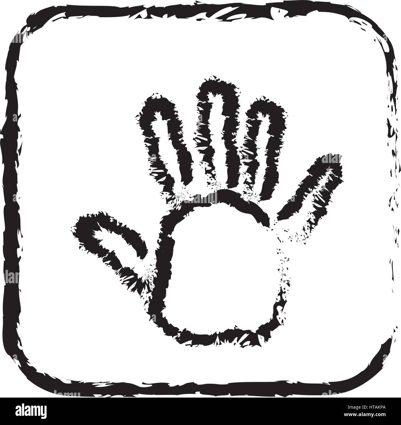 contour symbol open hand icon, vector illustraction design image Stock ...