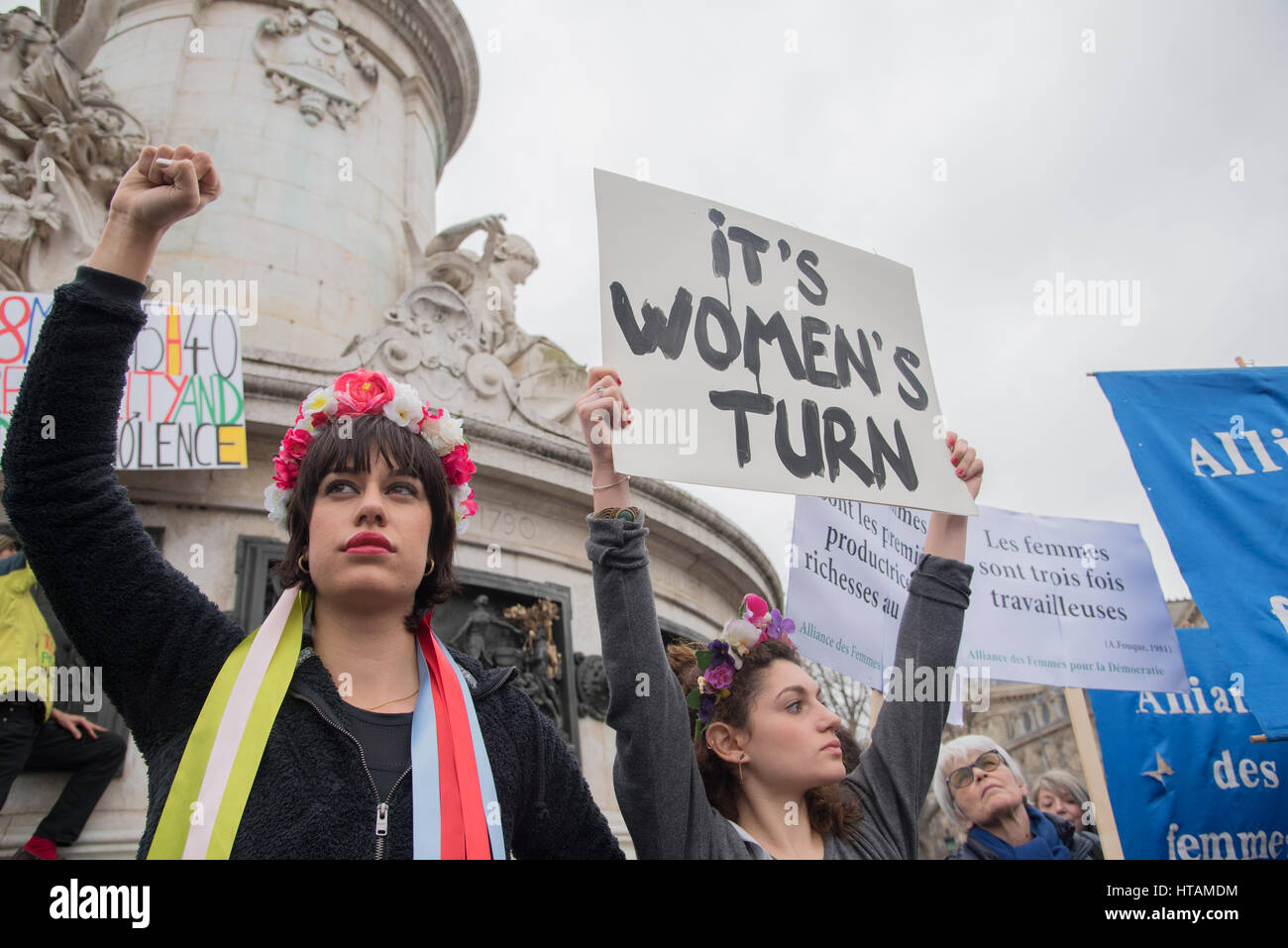 International Women's Day in Paris Stock Photo - Alamy