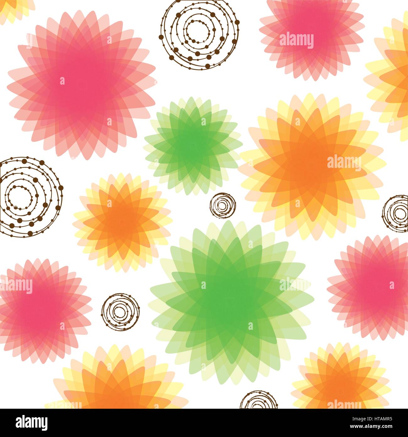 color bubbles and flowers background icon, vector illustraction design ...