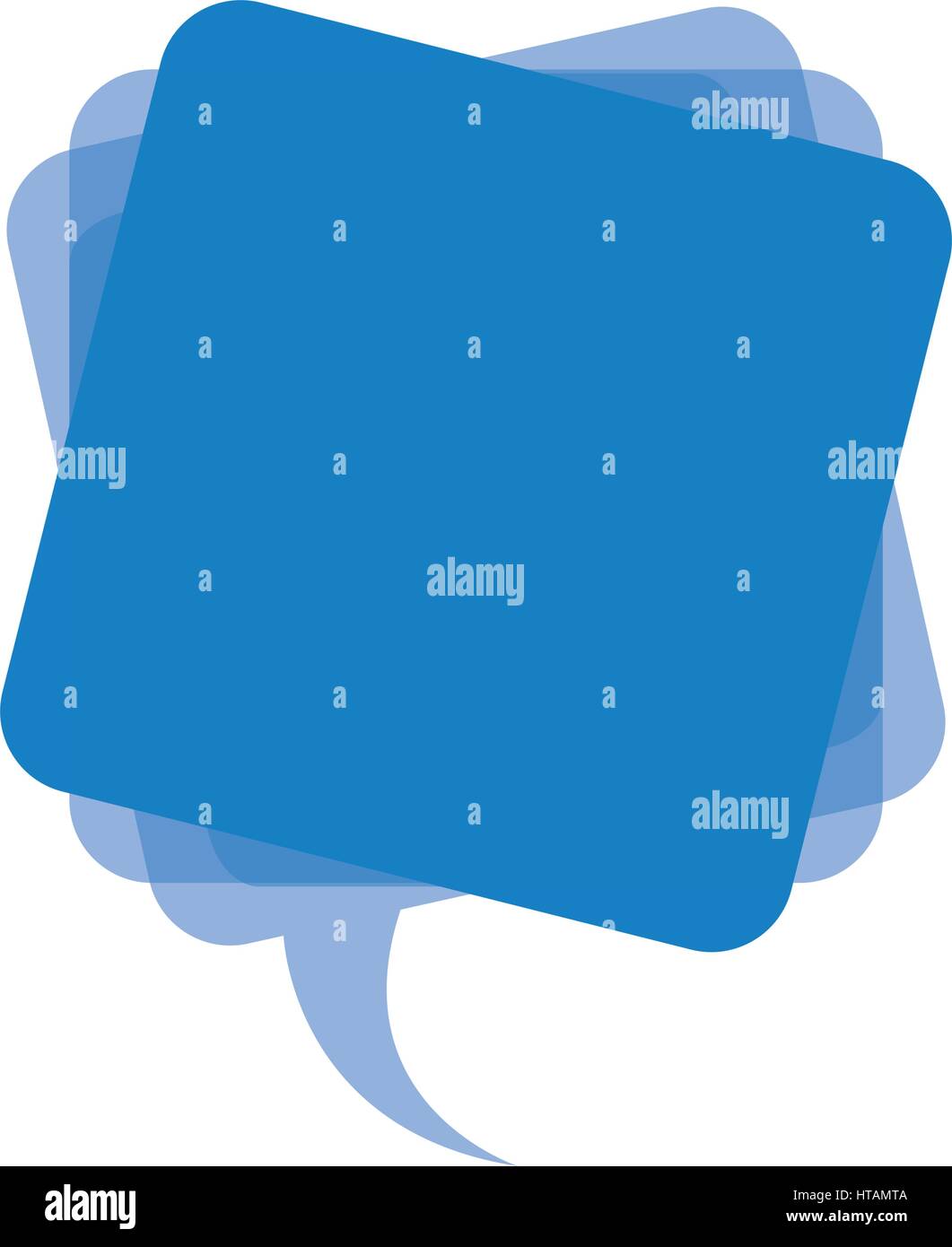 blue square chat bubble icon, vector illustraction design Stock Vector ...