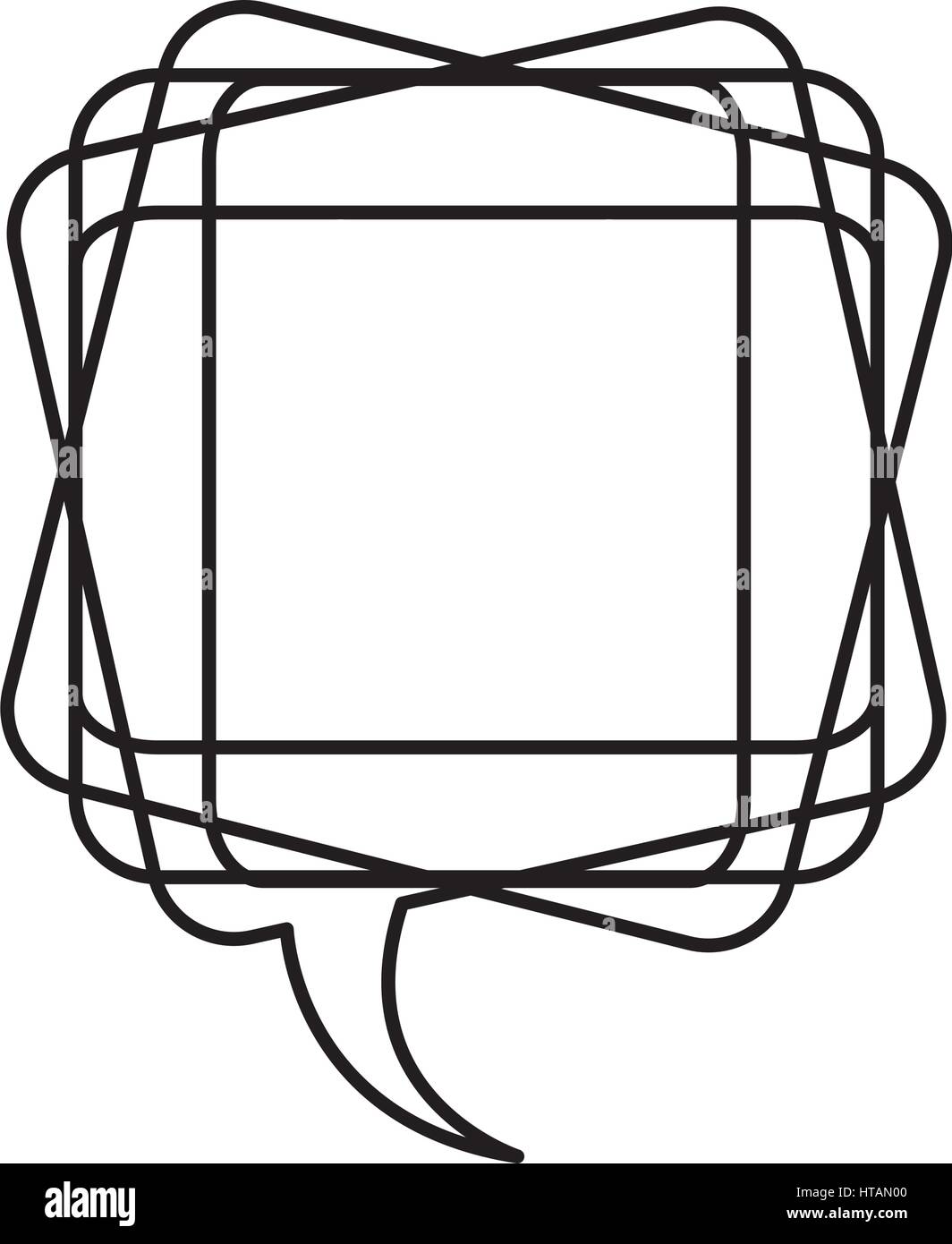 white square chat bubble icon, vector illustraction design Stock Vector ...