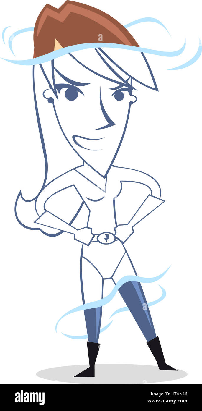 Superwoman cartoon hi-res stock photography and images - Alamy