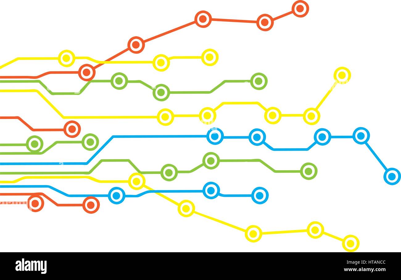 color electrical circuits icon, vector illustraction design Stock ...