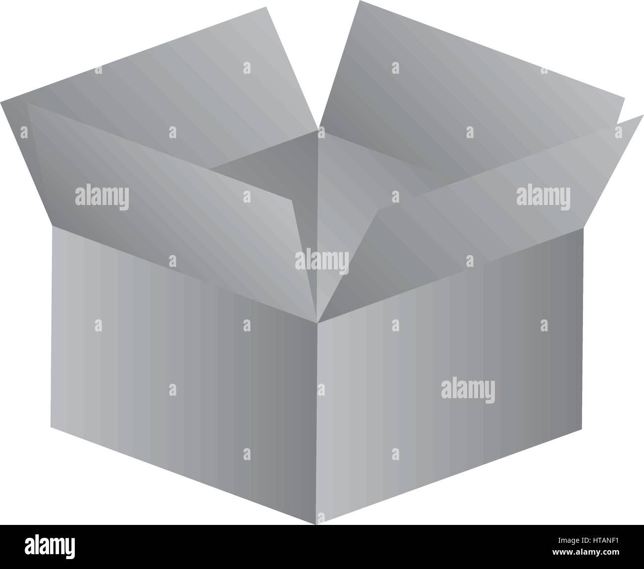 gray box opened icon, vector illustraction design image Stock Vector ...