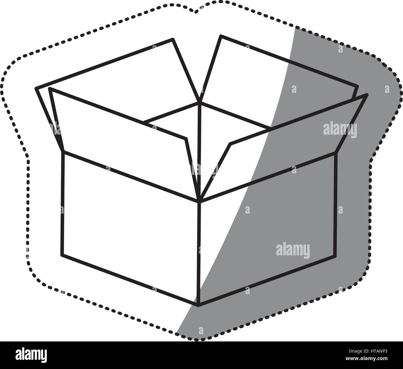 contour box opened icon, vector illustraction design image Stock Vector ...
