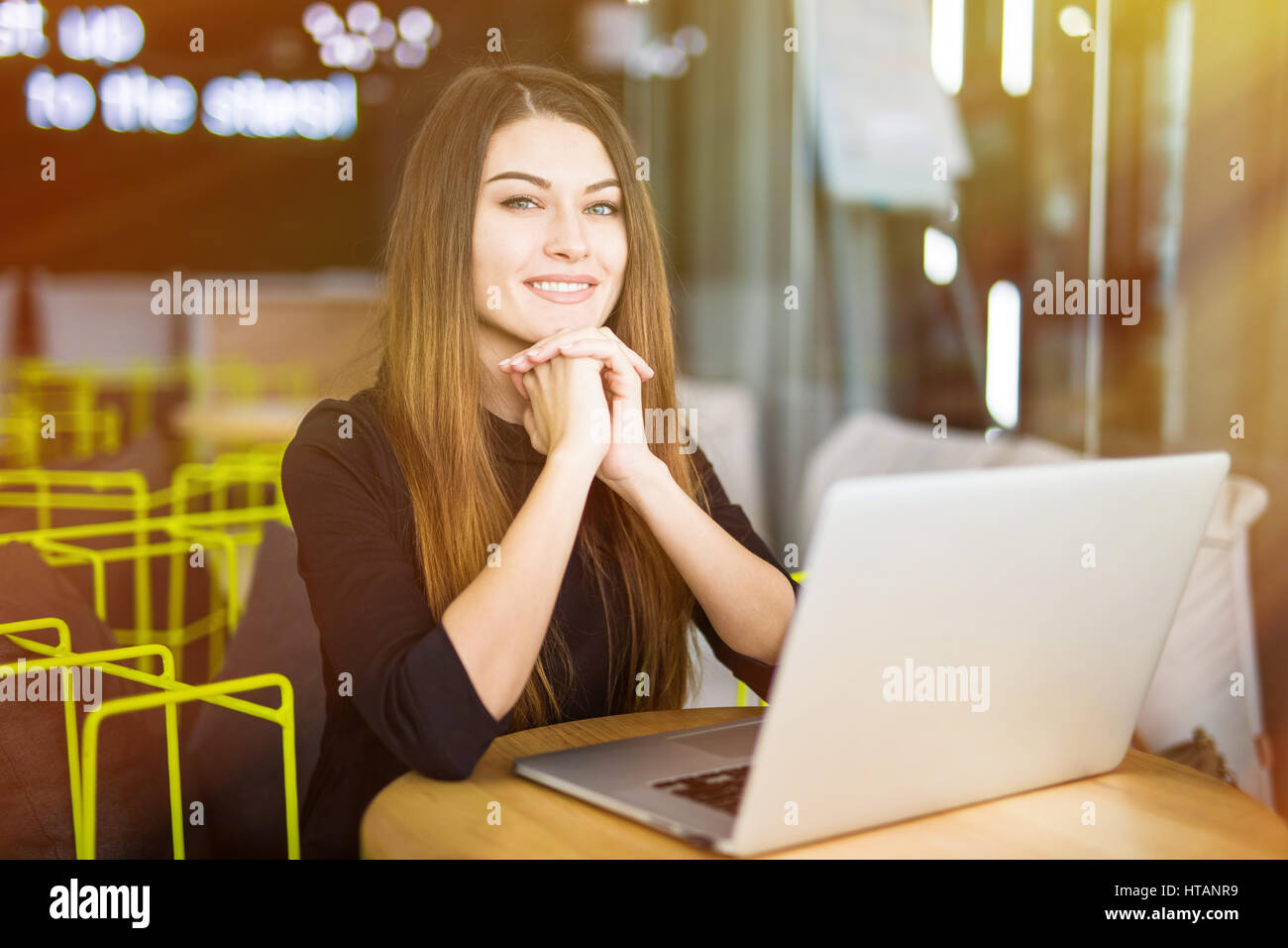 Working woman at smart space in modern office Stock Photo - Alamy