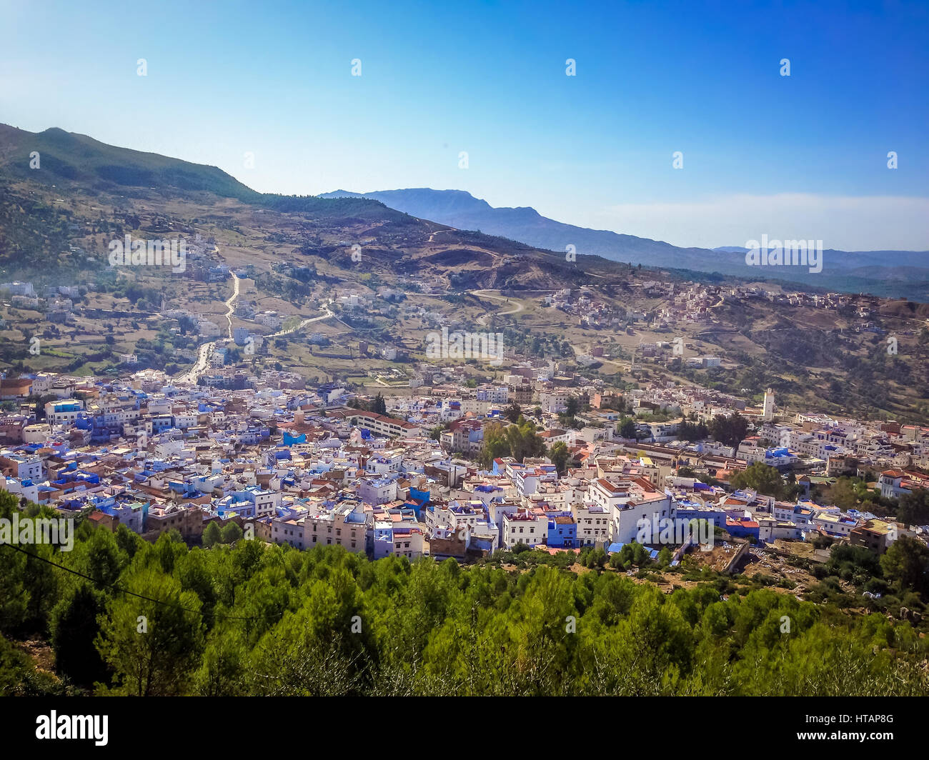 Aerial view of chefchaouen hi-res stock photography and images - Alamy