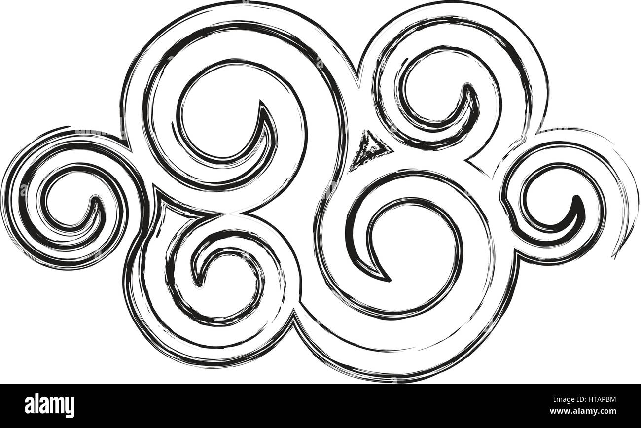 contour spiral cloud icon, vector illustraction design image Stock ...