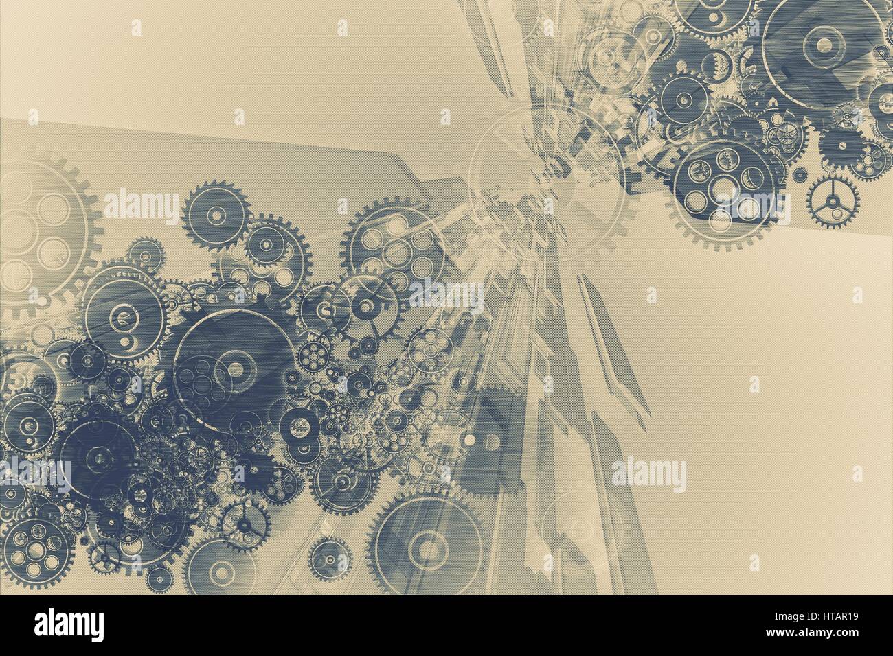 Abstract Technology Background Illustration with Complicated System of ...