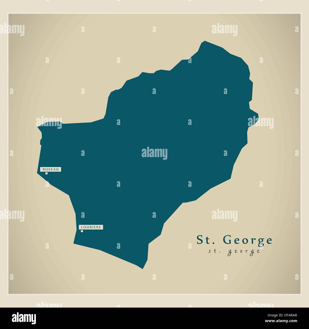 Modern Map - St. George DM illustration silhouette Stock Vector Image ...