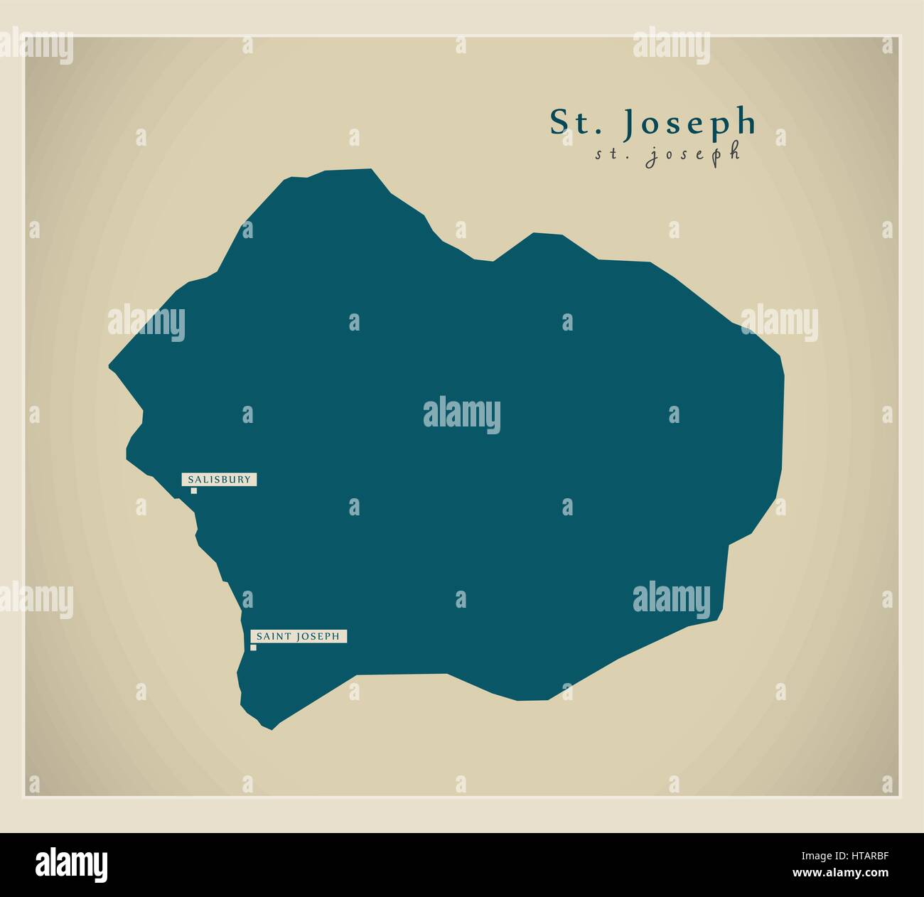 Modern Map - St. Joseph DM illustration silhouette Stock Vector Image ...