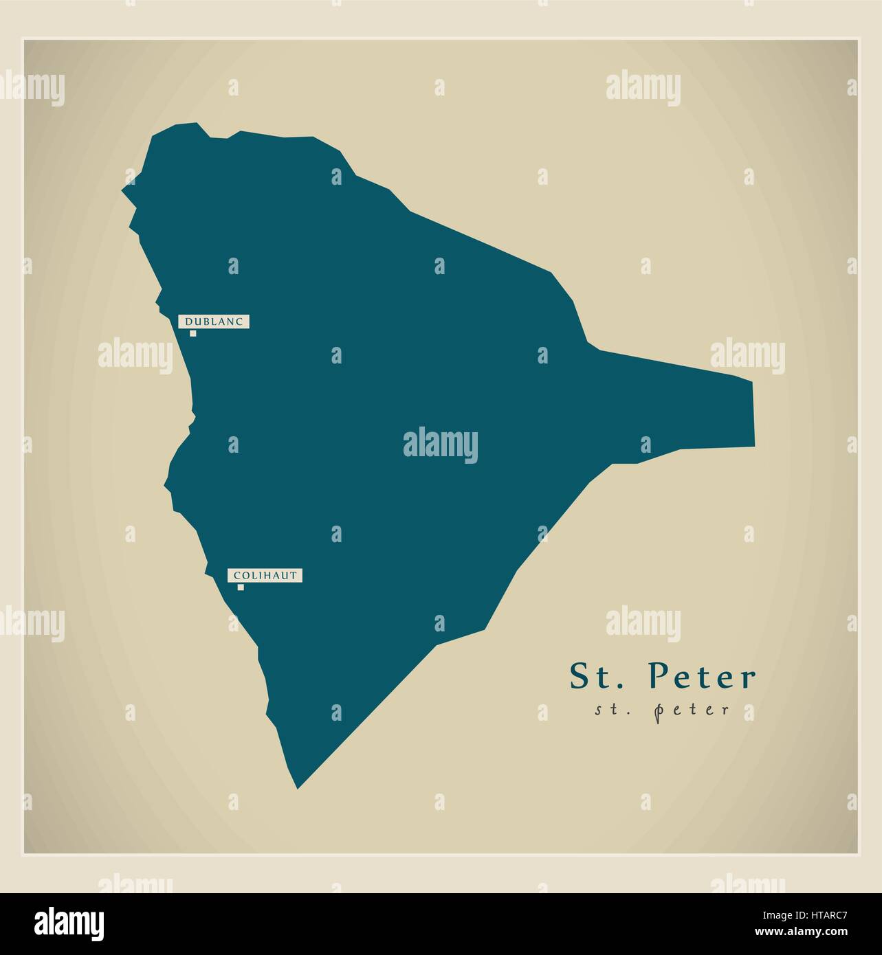 Modern Map - St. Peter DM illustration silhouette Stock Vector Image ...