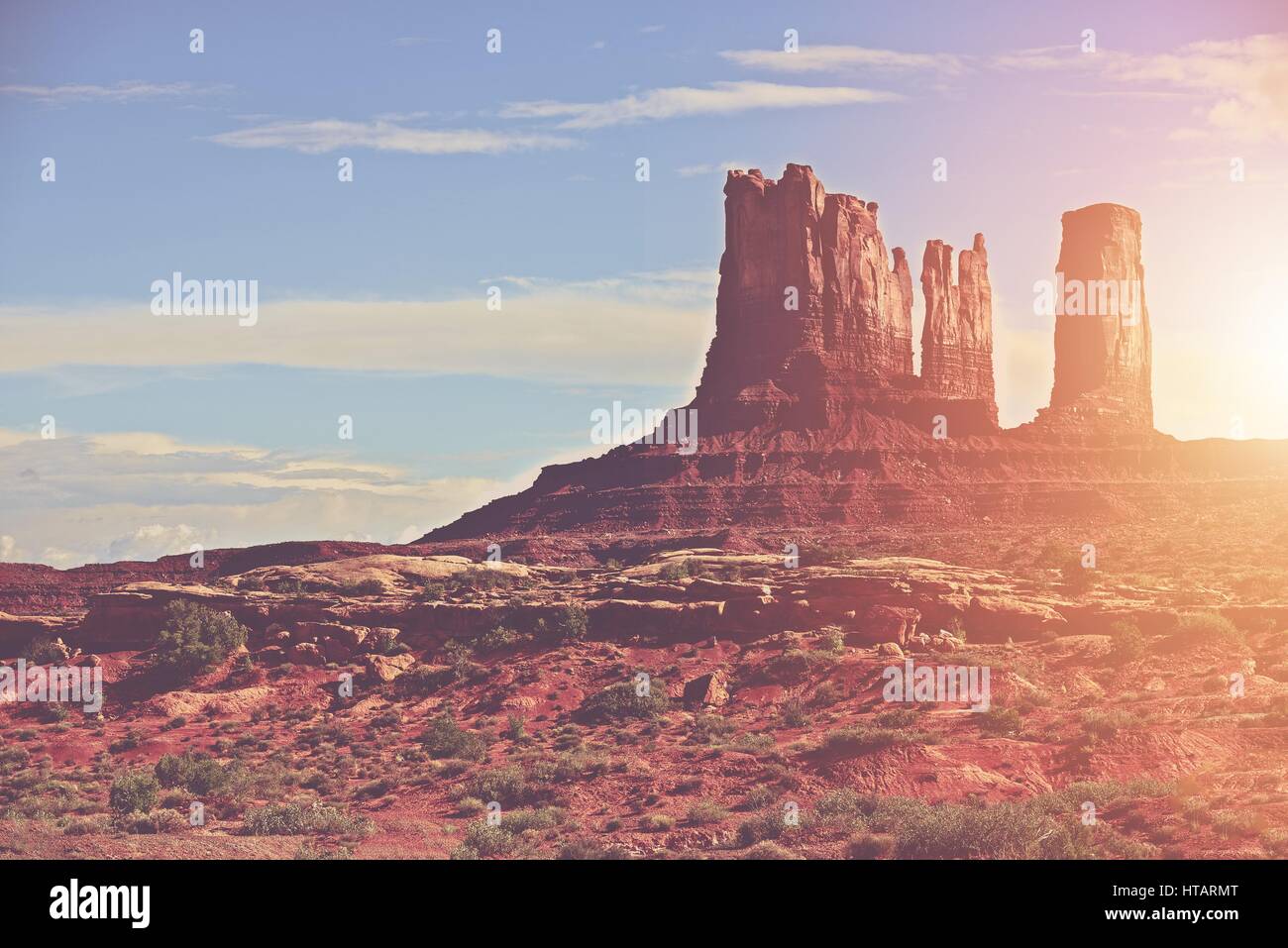 Sunny Arizona Landscape and Monuments Valley. United States of America ...