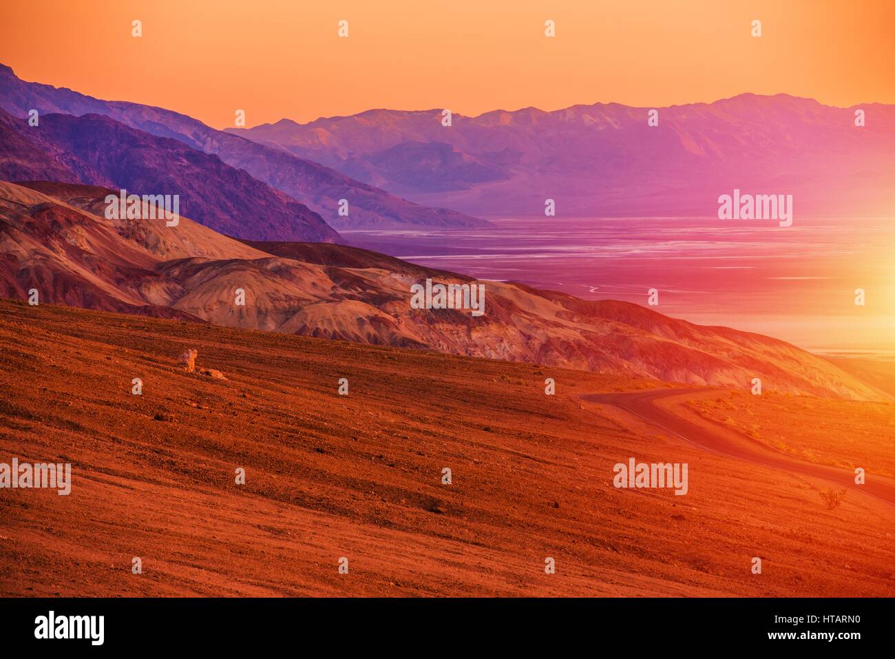 Sunset Scenery of Death Valley. California, United States Stock Photo ...