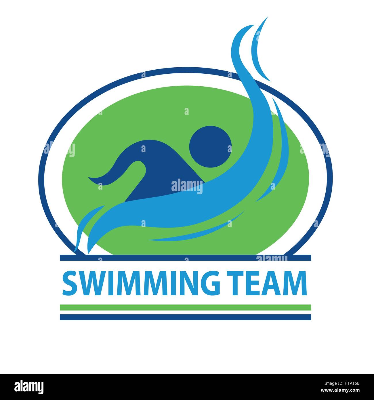 Swimming team logo with a green background Stock Vector Image & Art - Alamy