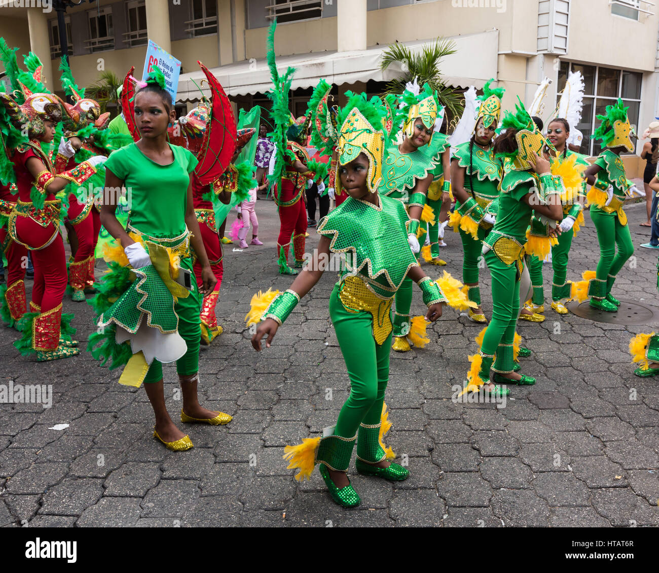 The colorful Children's Carnival Parade in the historic Old Colonial ...
