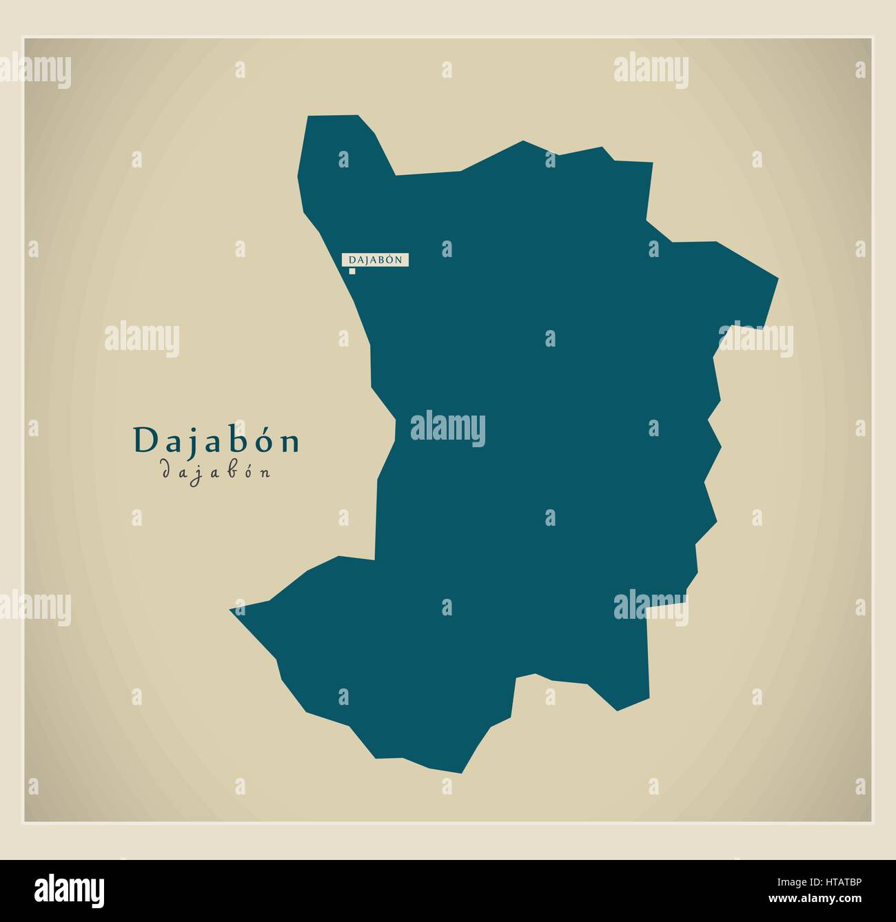 Modern Map - Dajabon DO illustration silhouette Stock Vector Image ...