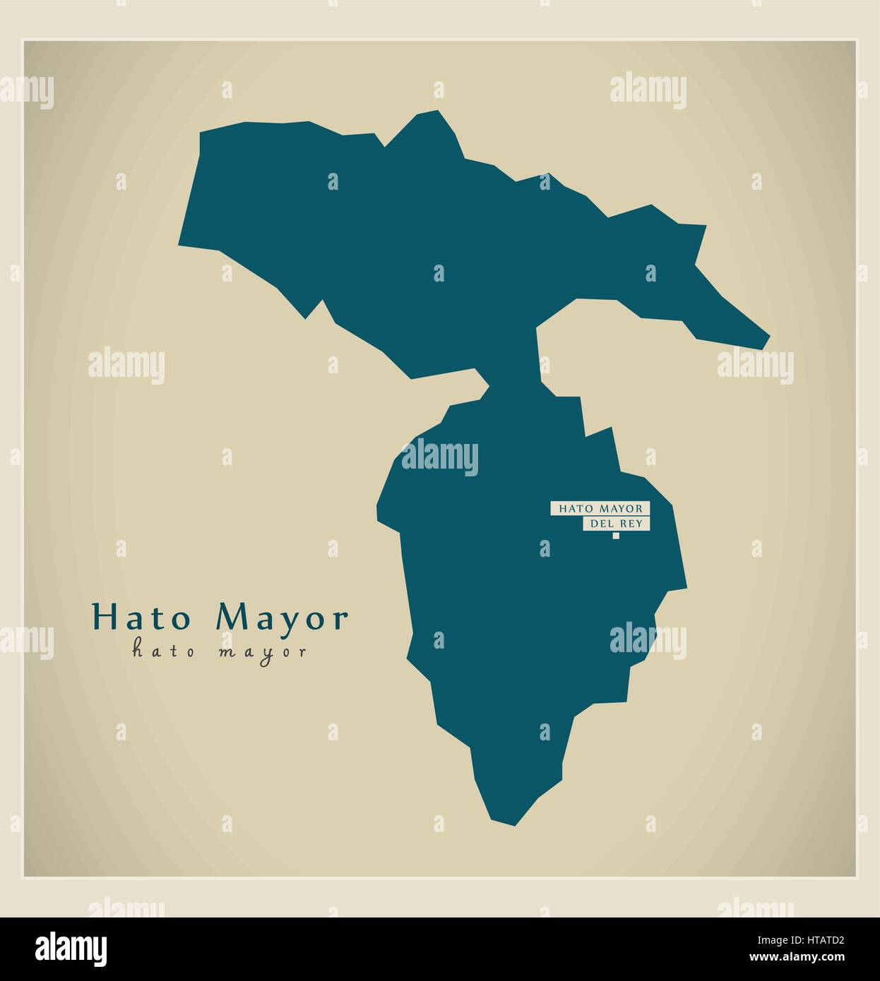 Modern Map - Hato Mayor DO illustration silhouette Stock Vector Image ...
