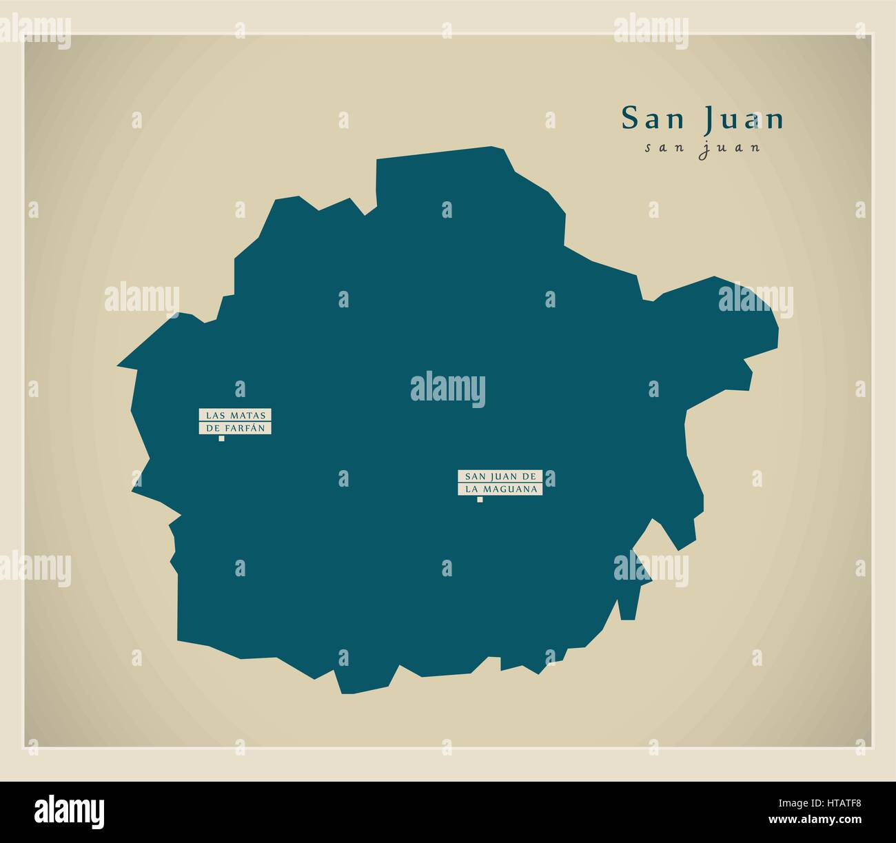 Modern Map - San Juan DO illustration silhouette Stock Vector Image ...