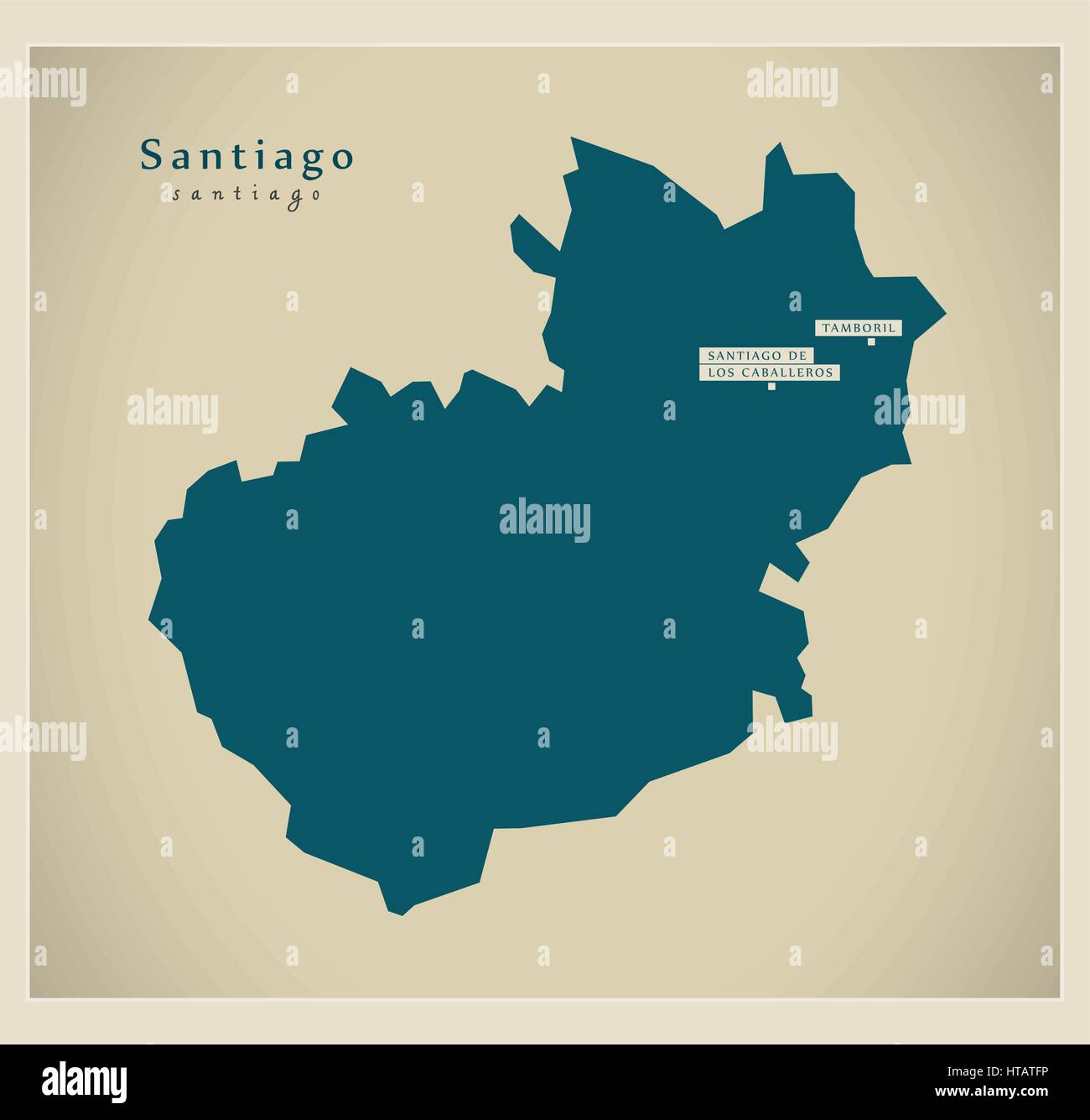 Santiago de los caballeros city map hi-res stock photography and images ...