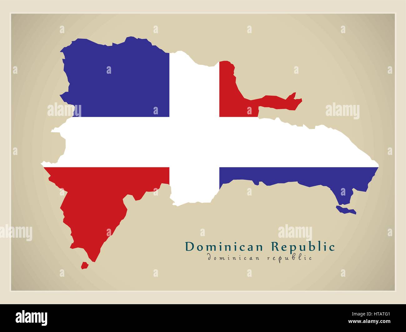 Modern Map - Dominican Republic colored DO illustration silhouette ...