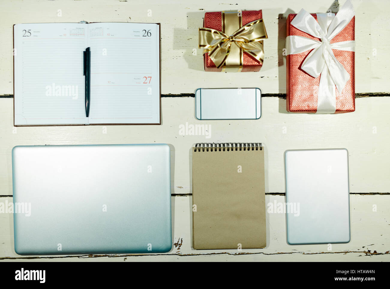 Set of business stationary, gadgets and gift-boxes Stock Photo - Alamy