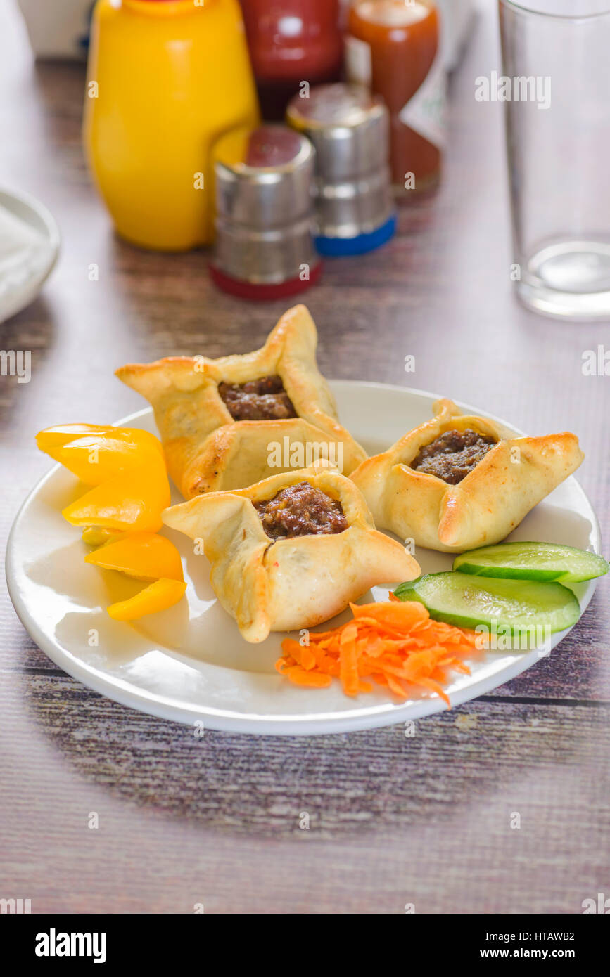 A Plate of Traditional Syrian Borak with Meat Stock Photo - Alamy