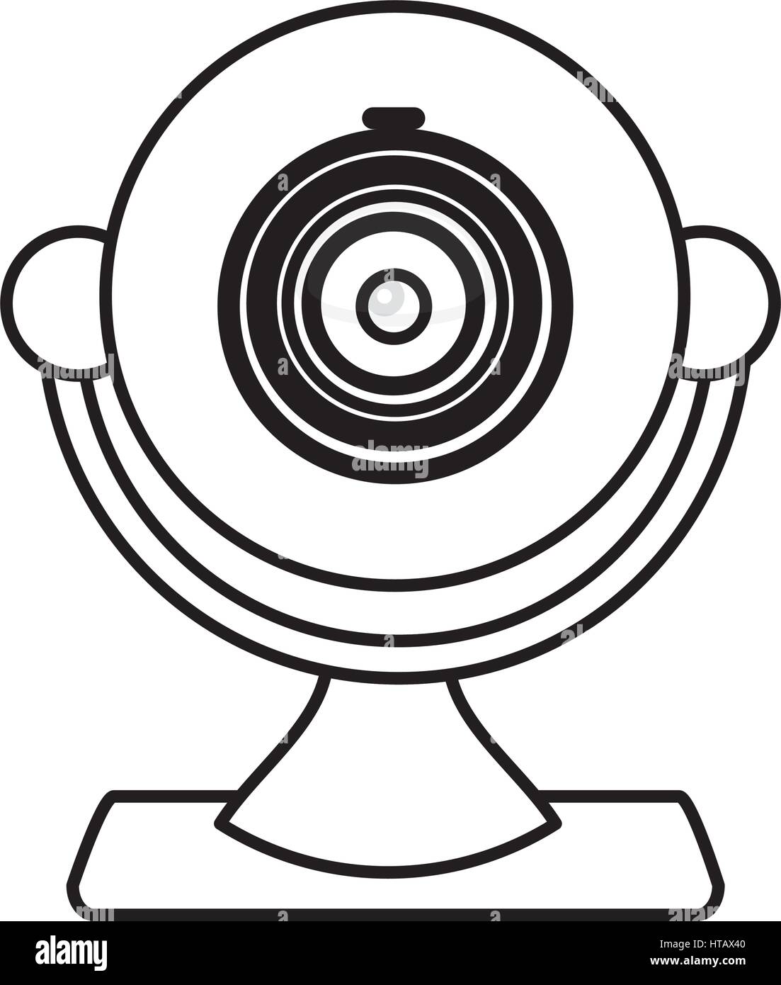 contour computer camera icon, vector illustraction design Stock Vector ...