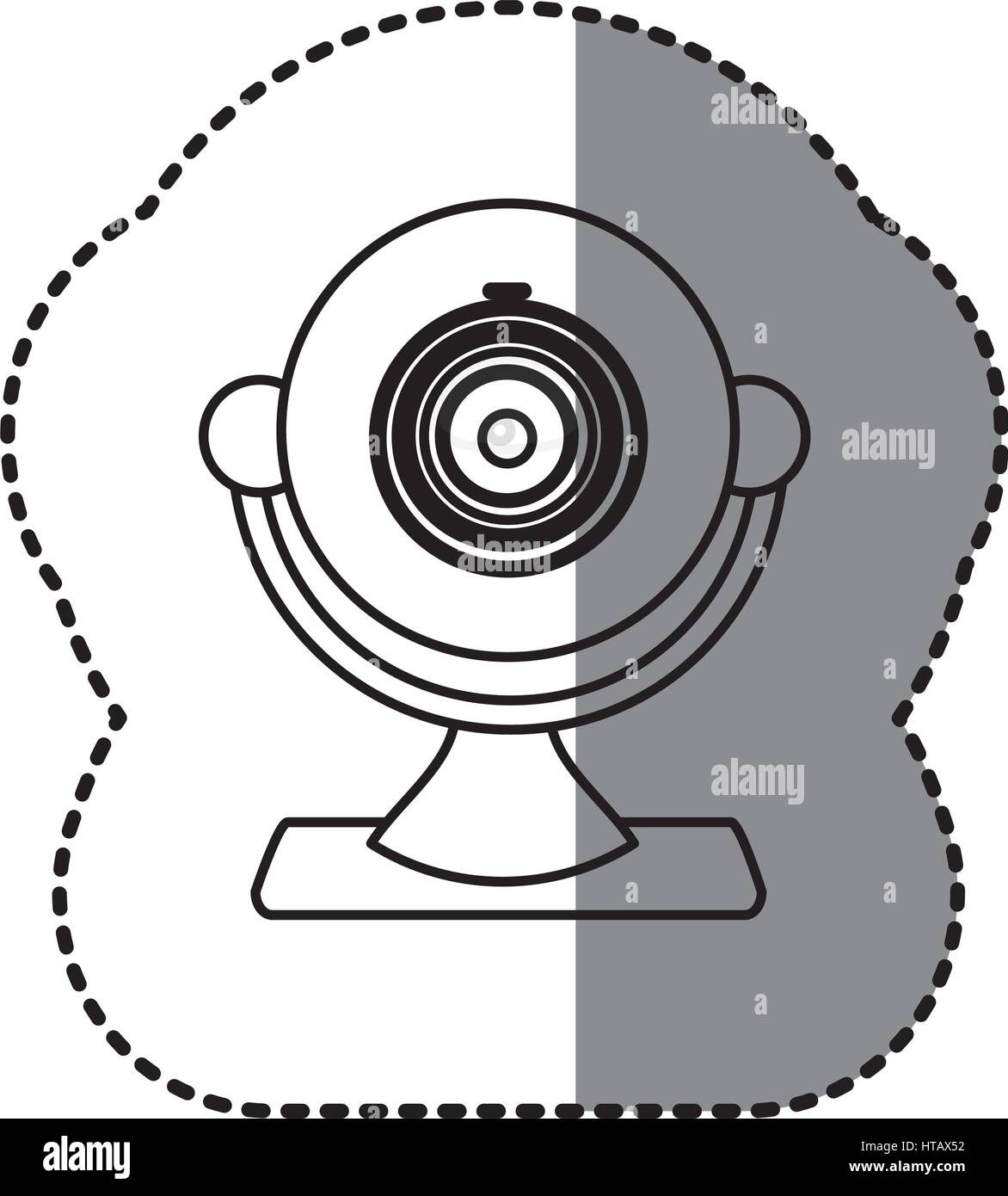 silhouette computer camera icon, vector illustraction design Stock ...