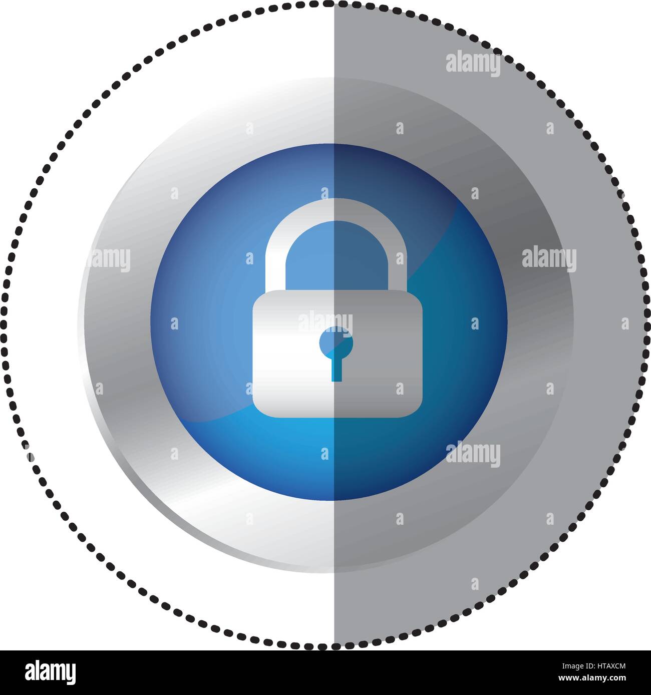 blue symbol lock icon, vector illustraction design Stock Vector Image ...