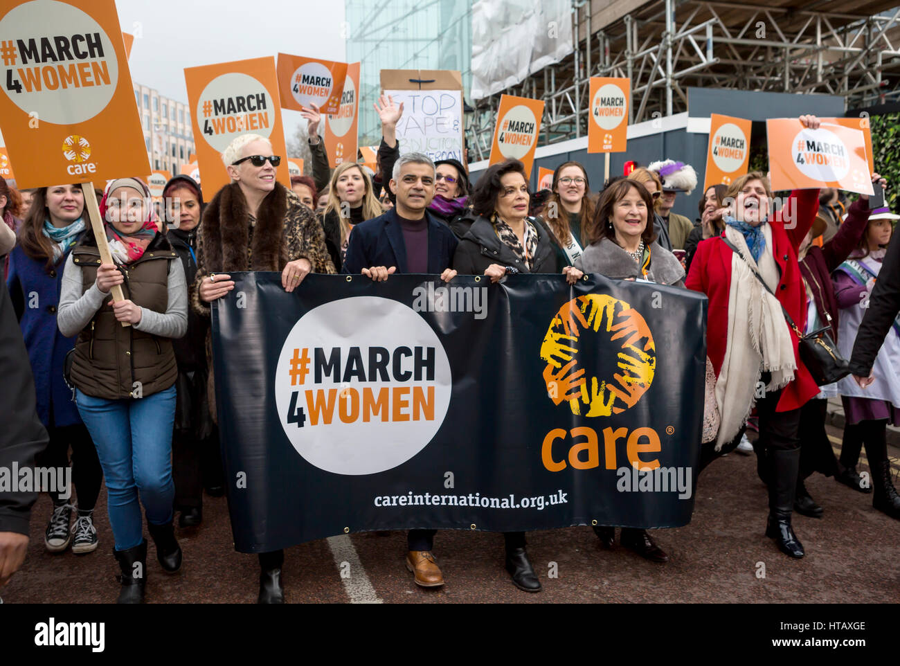 London, United Kingdom - March 5, 2017: International Women's Day March ...