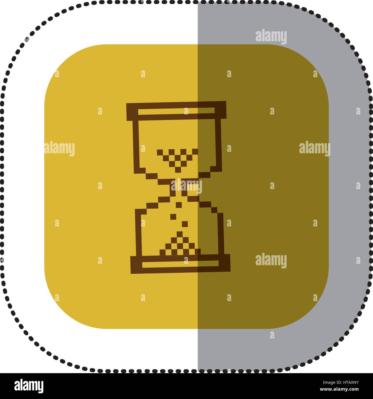 yellow symbol hourglass icon, vector illustraction design Stock Vector ...