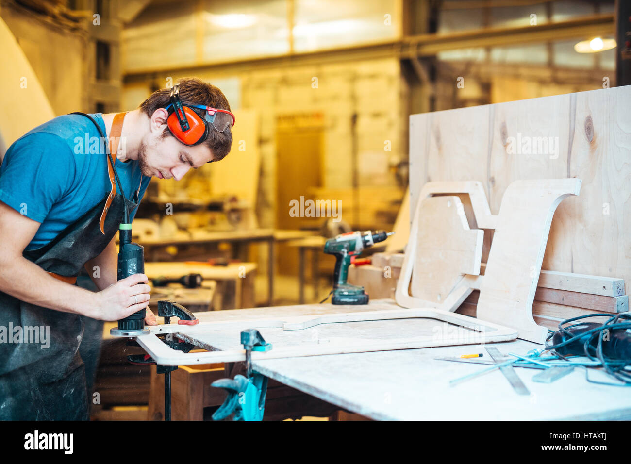 Wooden workpiece hi-res stock photography and images - Alamy