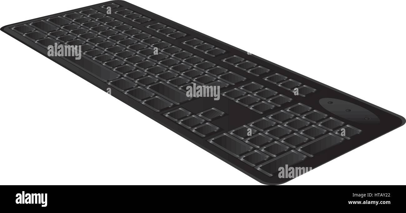 black computer keyboard icon, vector illustraction design Stock Vector ...