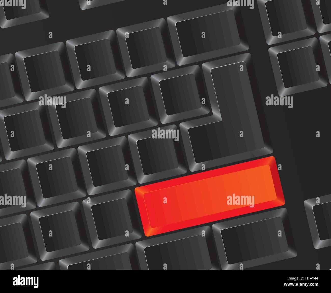 computer keyboard with red button, vector illustraction design Stock ...