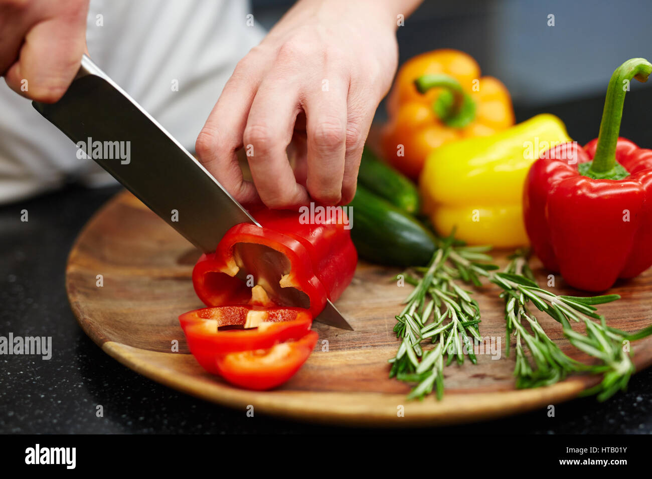 Cutting red pepper on hi-res stock photography and images - Alamy