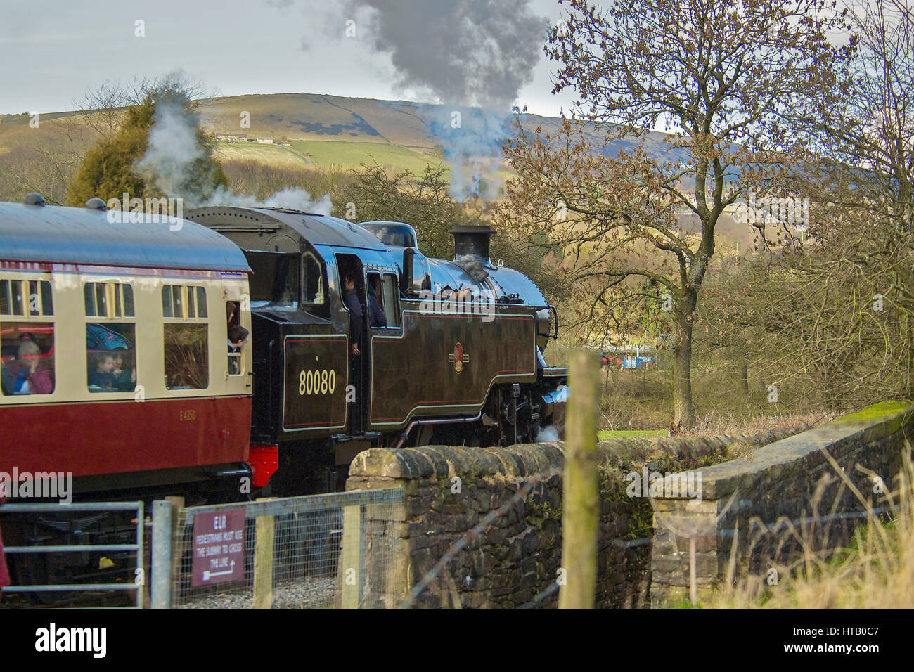Steam train at Irwell Vale. East Lancashire railway Stock Photo - Alamy
